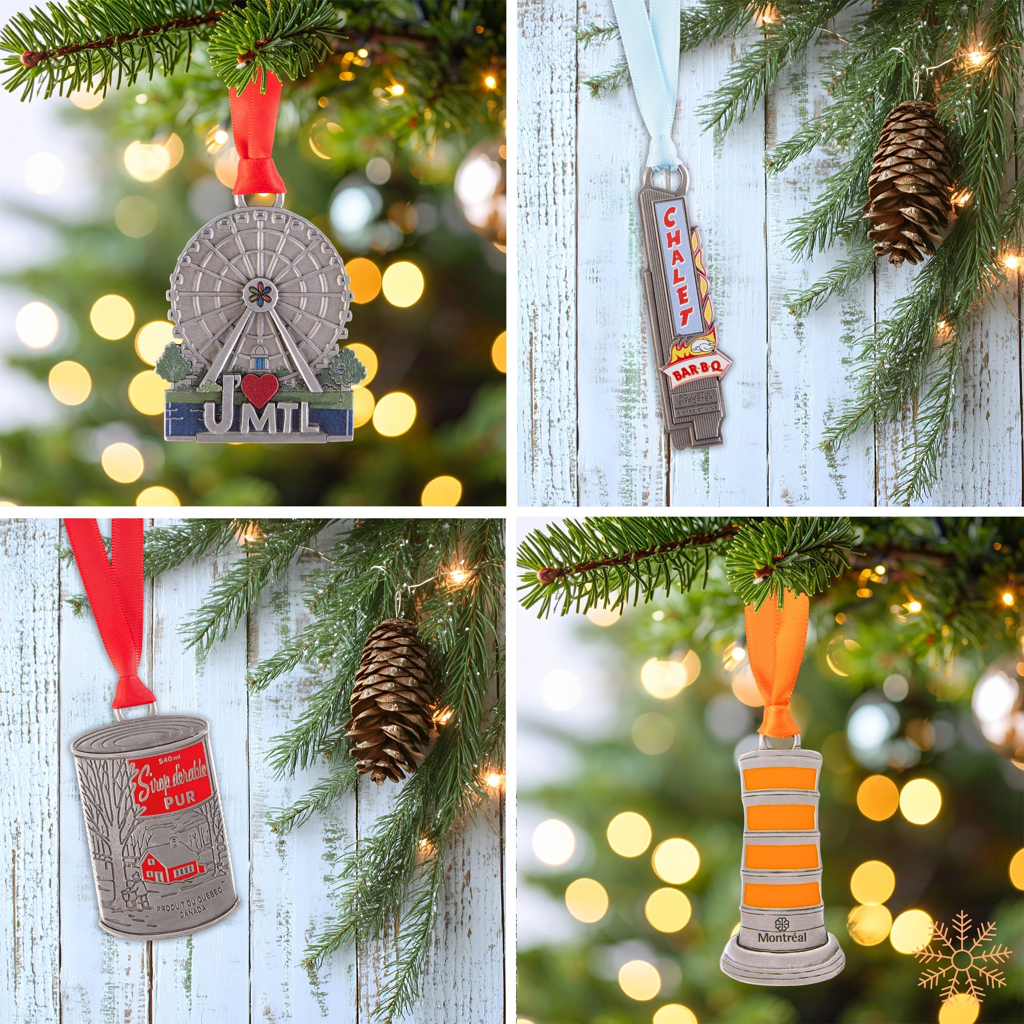 Montreal Christmas Ornaments | Pewter Holiday Decorations | Montreal ...